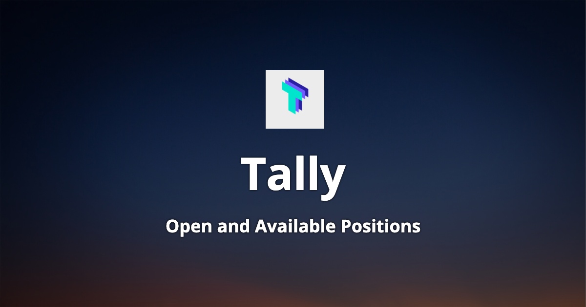 Open Positions | Tally